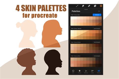 Procreate Color Palettes 4 Skin Tones 1198129
