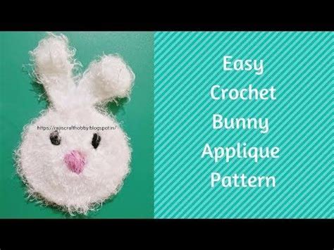 Raji S Craft Hobby Easy Crochet Bunny Applique Pattern Crochet Bunny