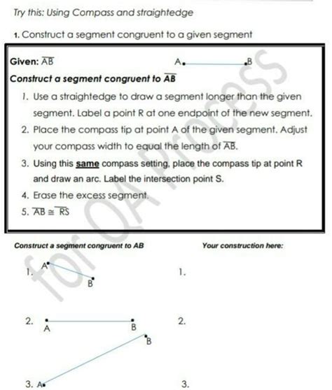 construct a segment congruent to ab draw your construction on the box providedmy grade 7 quarter