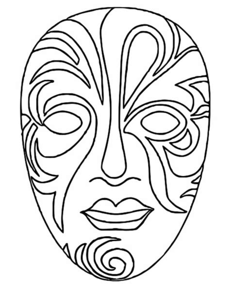 Carnaval Masque Coloriages Plumes Venise Joli Copie Justcolor