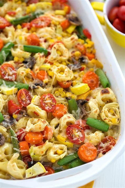 Creamy Tortellini Vegetable Bake Chelsea S Messy Apron Baked