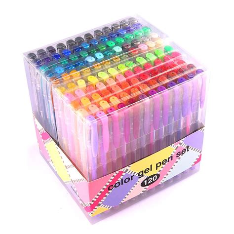 Buy Innhom Gel Pens For Adult Coloring 120 Colors Gel Pen Set Glitter