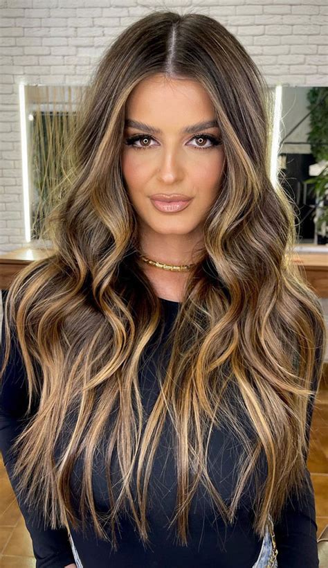 Sophisticated Hair Colour Ideas For A Chic Look Brown Hair With Honey