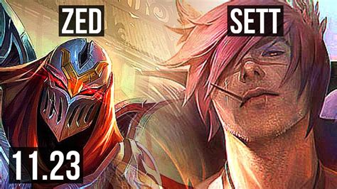 ZED Vs SETT MID Quadra 7 Solo Kills 1 4M Mastery Legendary EUW