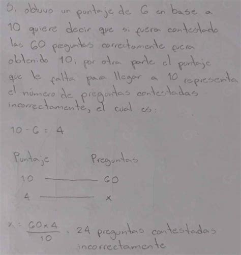 Solved Un alumno obtuvo una calificación de 6 en un examen de 60
