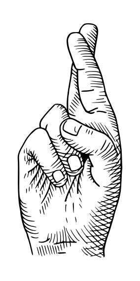 Fingers Crossed Tattoo PNG Transparent SVG Vector OnlyGFX