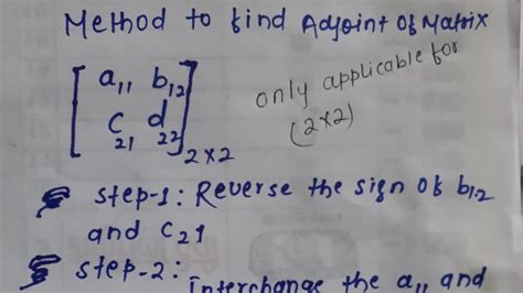 how to find adjoint of matrix youtube