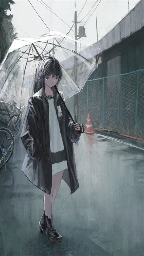 Anime Girl In Rain Nh Ng H Nh Nh P Khi N B N Mu N B M V O Ngay