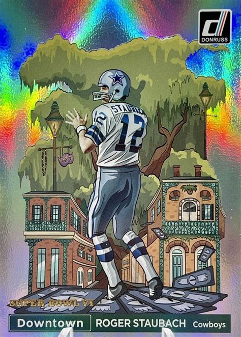 Roger Staubach Donruss Sbd Rs Super Bowl Downtown Ssp Raw