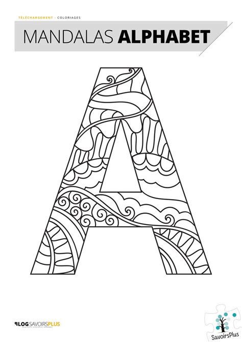 Téléchargement Mandalas alphabet Le blog SavoirsPlus Alphabet