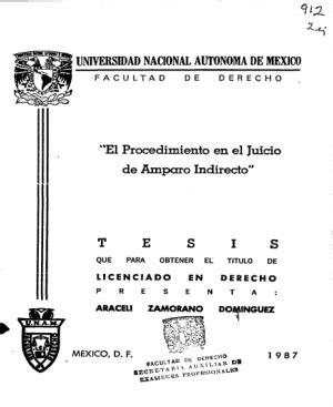 El Procedimiento En El Juicio De Amparo Indirecto