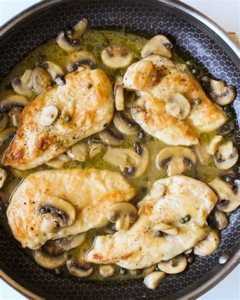 Chicken Piccata With Mushrooms And Capers Savas Kitchen