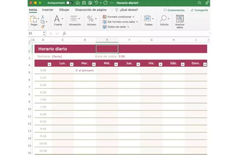 Cómo crear tu propia agenda diaria en Excel