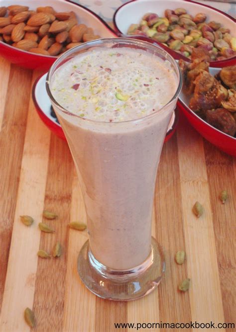 Poornima S Cook Book Dry Fruits Milkshake