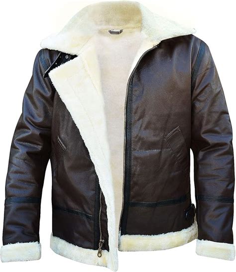 Fashion First Chaqueta De Piel Para Hombre RAF World War II B3 Aviator