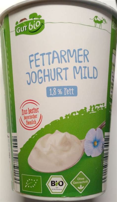 Fettarmer Bio Joghurt Mild 1 8 Fett Gut Bio 500g