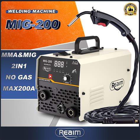REAIM Welding Machine MIG200 MMA 2IN1 Portable IGBT Inverter Welding