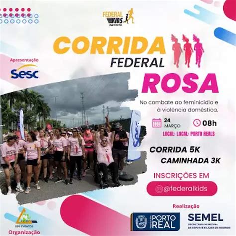 Corrida Federal Rosa Contra a Violência Doméstica Calendário de Corrida