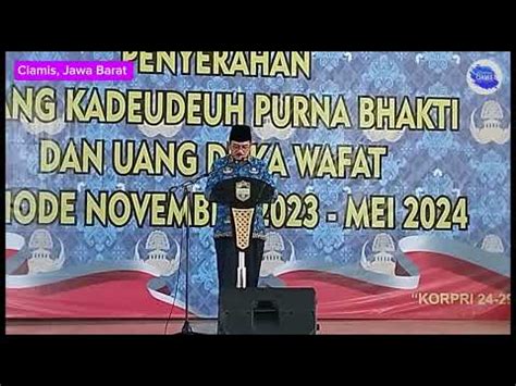 KORPRI Ciamis Serahkan Uang Kadeudeuh Untuk 379 Purna Bhakti Dan 30