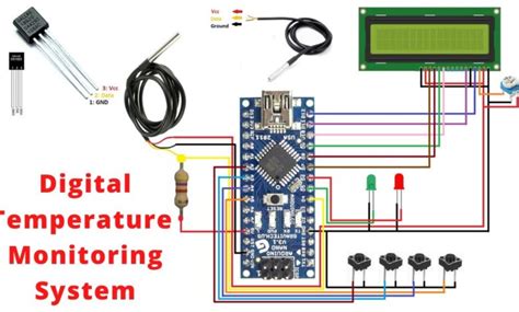 digital temperature monitoring with ds18b20 sensor and arduino