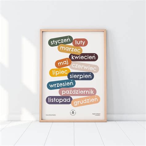 Plakat Edukacyjny Miesi Ce Wspieraj Cy Nauk Pierwszych S W Dzieci