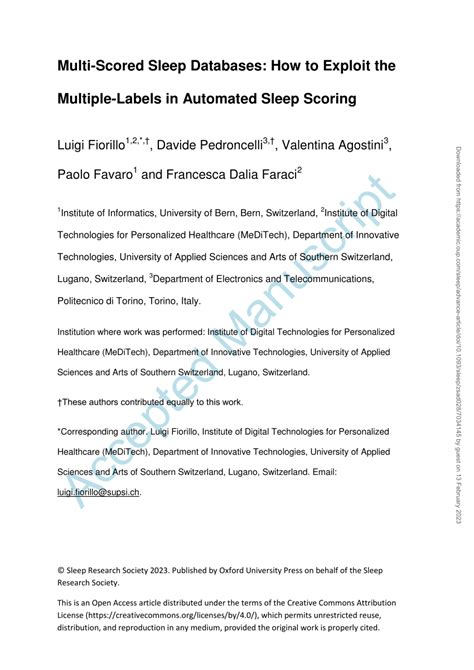 pdf multi scored sleep databases how to exploit the multiple labels in automated sleep scoring