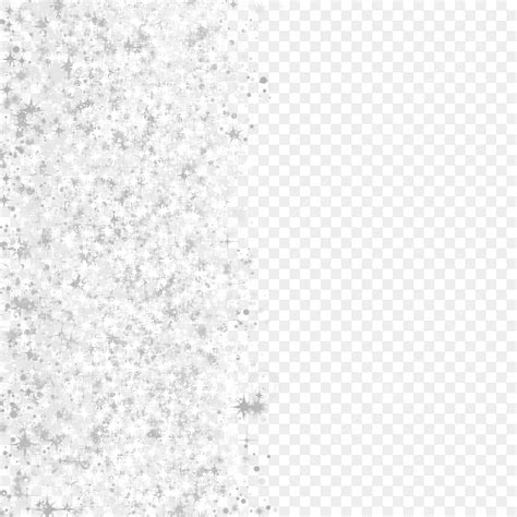Left Side PNG Transparent Silver Glitter With Transparent Background