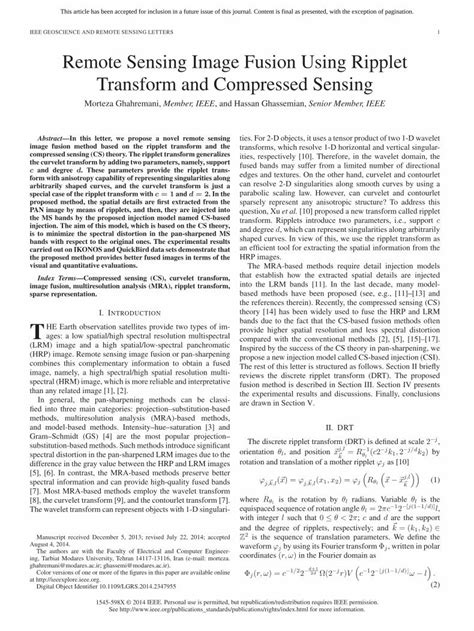 pdf remote sensing image fusion using ripplet transform and compressed sensing dokumen tips