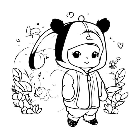 Menina Bonito Dos Desenhos Animados Em Ilustra O Vetorial De Fantasia