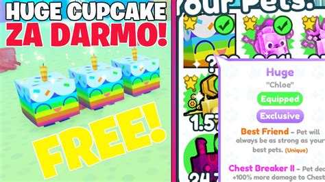 DARMOWY HUGE CUPCAKE W Pet Simulator X Roblox SPOSOBY Z TIK TOKA 2