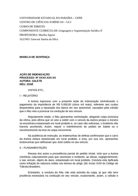 Total 101 imagem modelo de sentença civel br thptnganamst edu vn