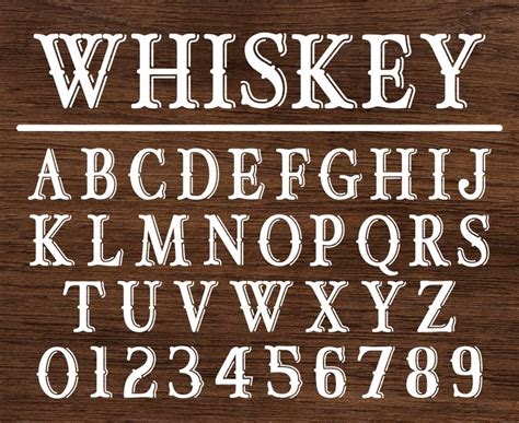Whiskey Font Vintage Font Western Font Bourbon Font Scotch Font Vintage