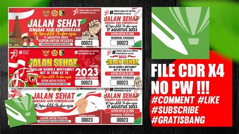 Desain Kupon Jalan Sehat Hut Ri Freecdrx Youtube
