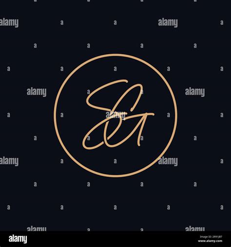SG Initials Monogram Concept Logo Design Of Letters S And G Stock