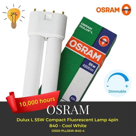 Osram Fluorescent Lamp Bulb Dulux L 55W 840 2G11 Lumilux 4000K Cool