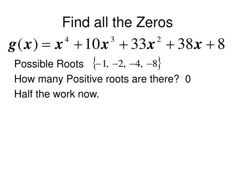 ppt 7 6 rational zero theorem powerpoint presentation free download id 3224919