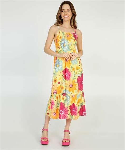 Vestido Midi Promoção de vestido midi na Marisa