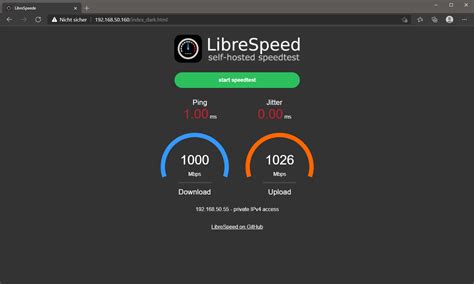 LibreSpeed Self Hosted Speedtest Bachmann Lan De