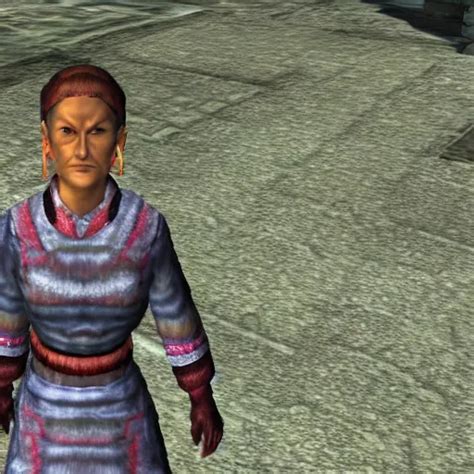Setsuko Hara NPC In Morrowind Gameplay Screenshot Stable Diffusion