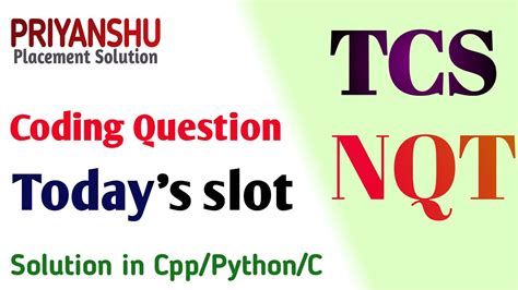 tcs nqt today s coding question with answer tcs nqt programming questions 16th sep 2021 slot