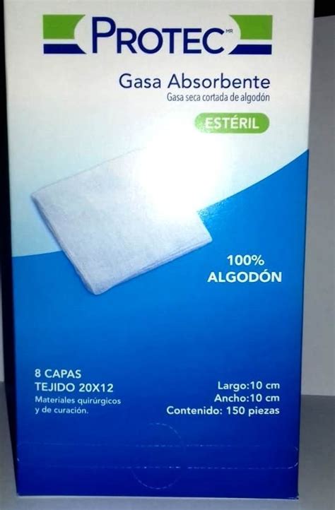 Gasa Absorbente Esteril 10x10 2 Cajas c 150 Pzas 300pzas Envío gratis