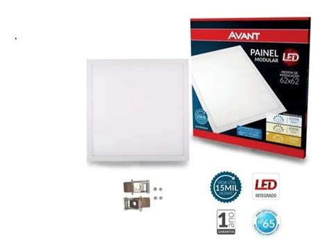 Painel Plafon Led W X K Embutir Branco Frio Avant