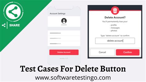test cases for delete functionality and delete button 2024