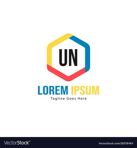Un Letter Logo Design Creative Modern Letters Vector Image