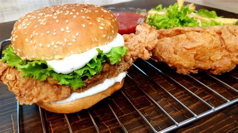 Zinger Burger Recipe KFC Style Crispy Chicken Fillet Burger How To