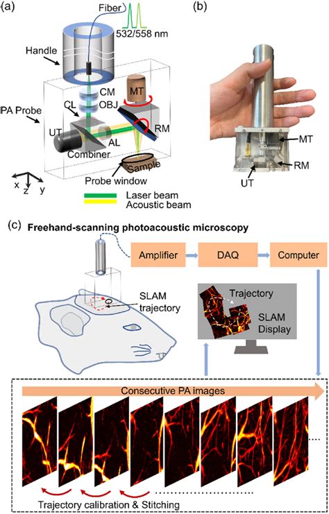 A Schematic Of Freehand Scanning Photoacoustic Probe A Mini Galvo