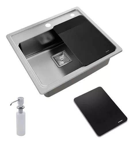 Pileta Cocina Bacha Johnson Q55 Acero Inox 304 Dosif Tabla