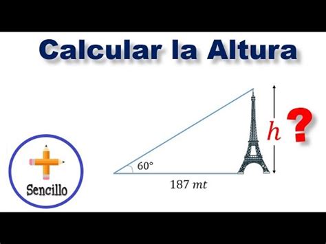 Como calcular la altura Razones Trigonométricas YouTube
