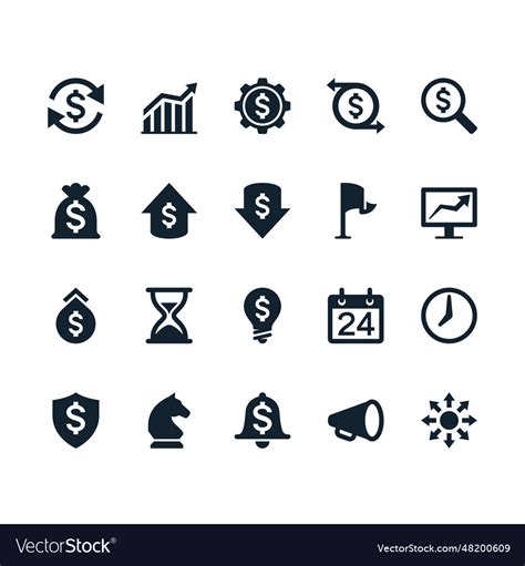 Business Icons Royalty Free Vector Image VectorStock