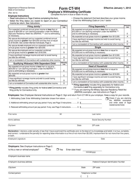 Ct W4 2020 2022 Fill And Sign Printable Template Online US Legal Forms